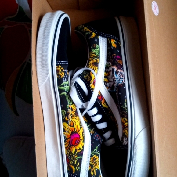 Vans | Shoes | Skull And Flower Vans | Poshmark